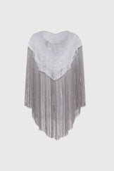 Shop 1920s Shawls - Long Fringed Beaded Shawl | BABEYOND