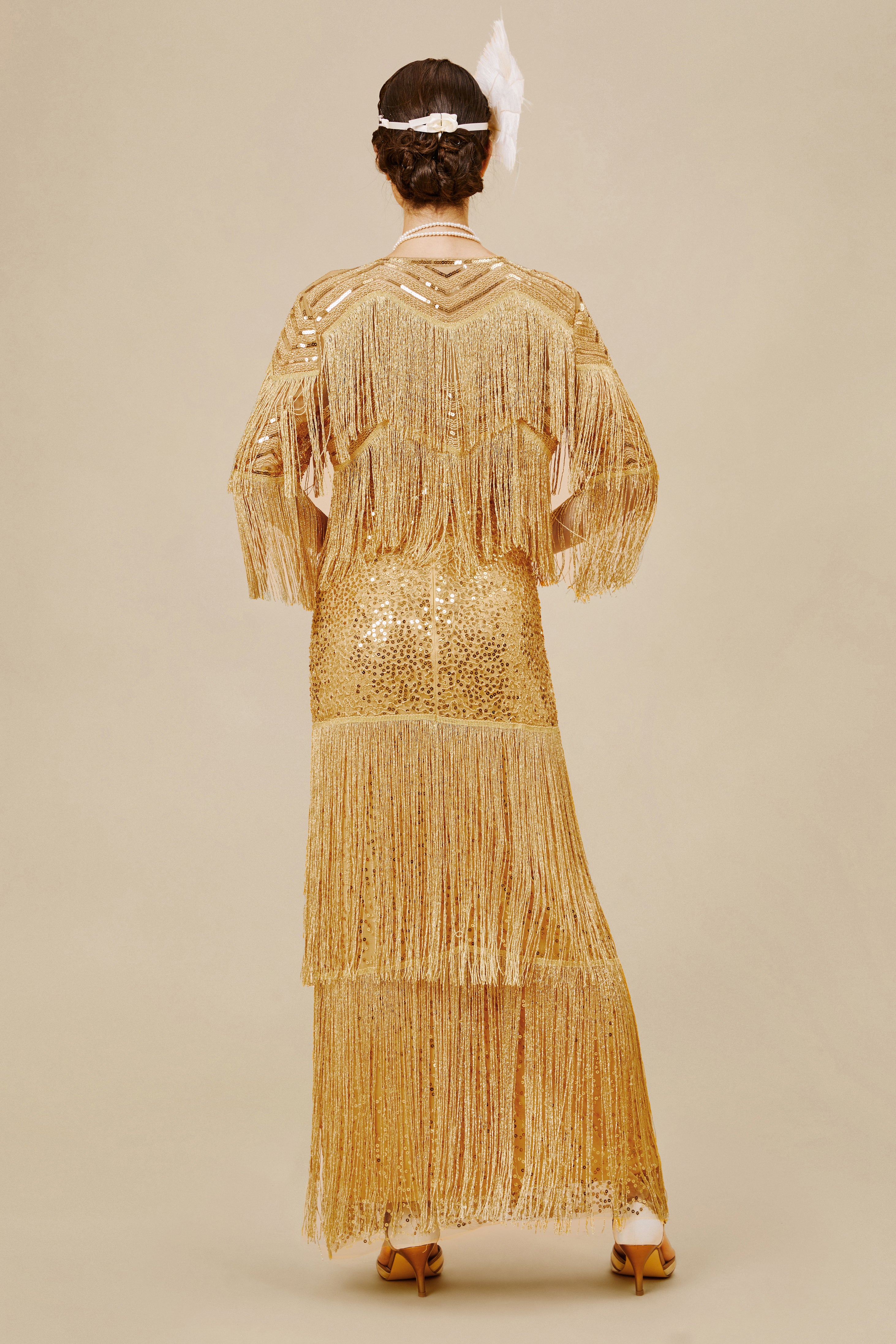 Shop 1920s Dresses - Strap V Neck Sequin Dress | BABEYOND