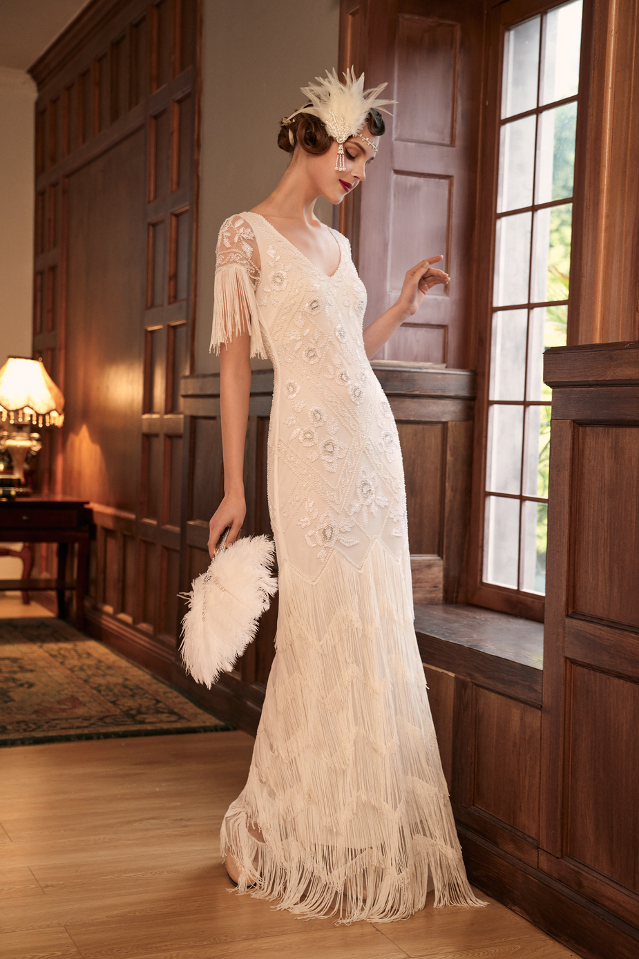 Shop 1920s Dresses - Multi-Layered Fringe Flapper Dress | BABEYOND