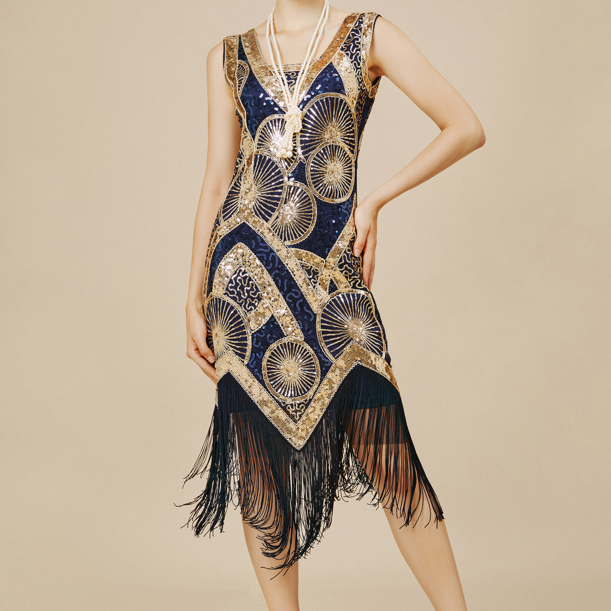 Shop 1920s Dresses - Sequin Midi Prom Dress | BABEYOND