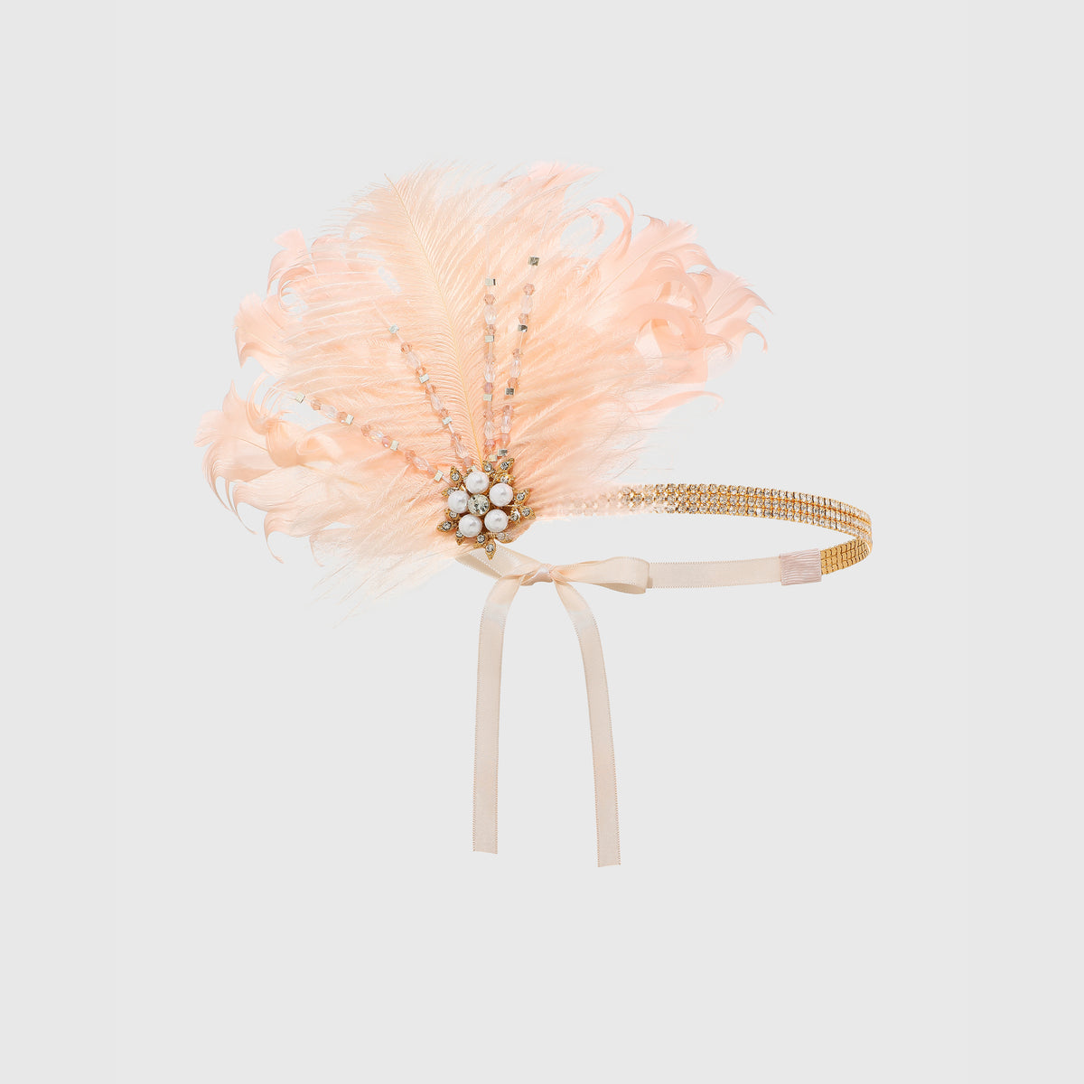 Shop 1920s Headpieces - Rhinestone Feather Headband | BABEYOND