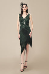 Shop 1920s Dresses - Multi-Layered Fringe Flapper Dress | BABEYOND
