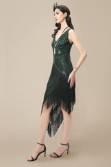 Shop 1920s Dresses - Multi-Layered Fringe Flapper Dress | BABEYOND