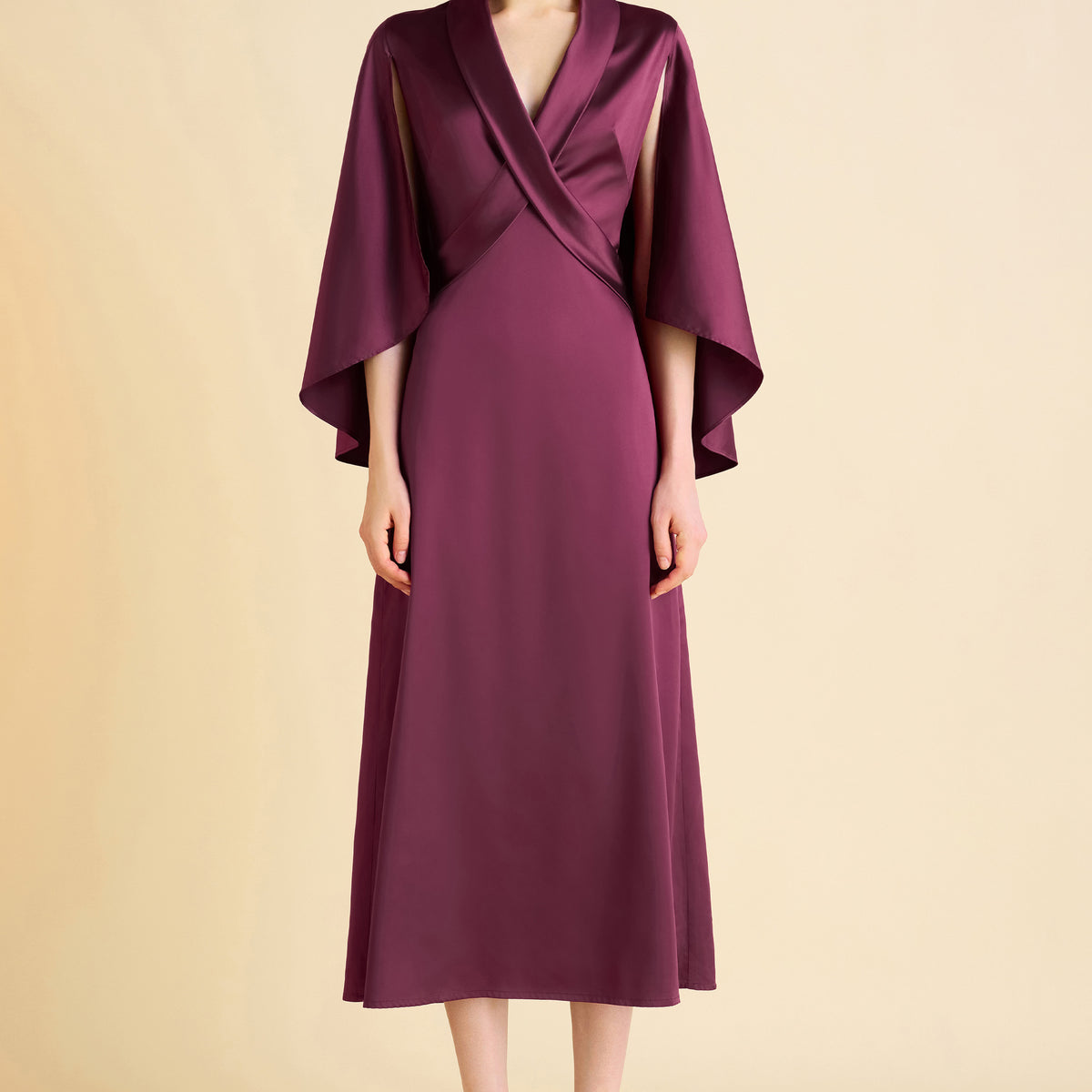 Shop Evening Gowns - Cross-Neck A-Line Evening Gown | BABEYOND