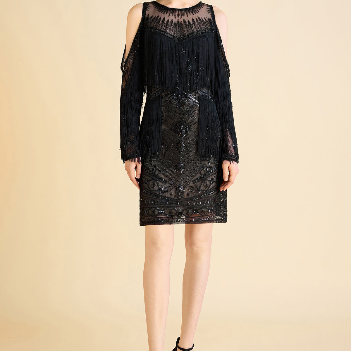 Shop 1920s Dresses - Beaded Fringe Flapper Dress | BABEYOND