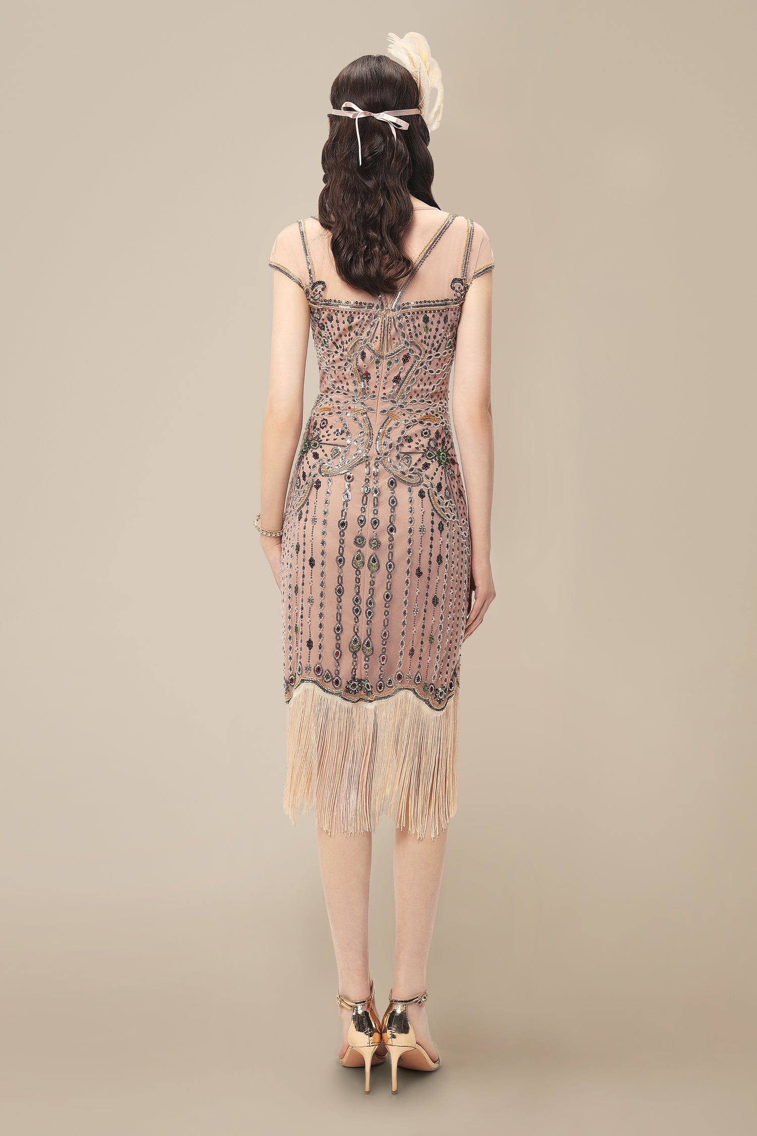 Shop 1920s Dresses - Beading Fringe Flapper Dress | BABEYOND