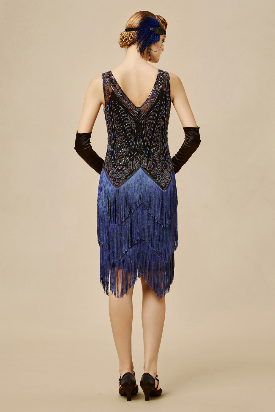 Shop 1920s Dresses - Beaded Sequins Flapper Dress | BABEYOND