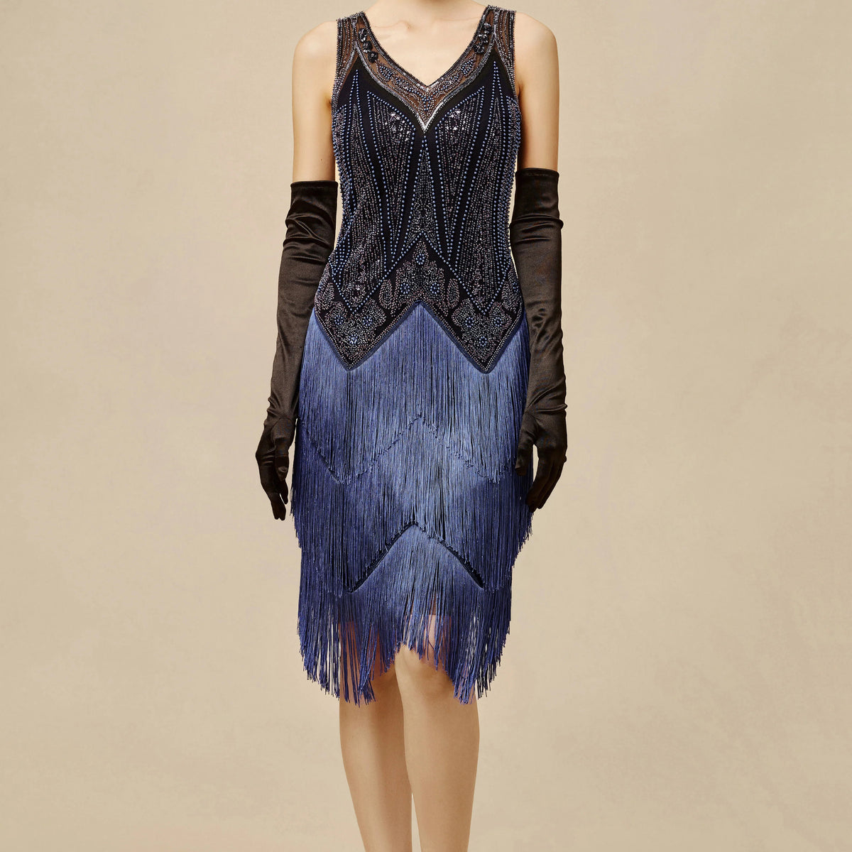 Shop 1920s Dresses - Beaded Sequins Flapper Dress | BABEYOND