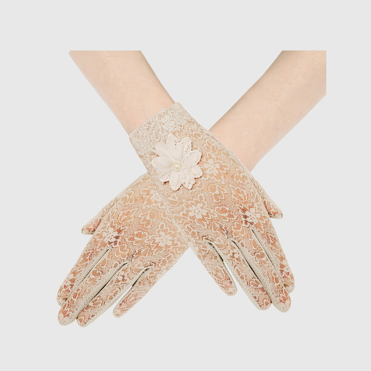 Shop 1920s Gloves - Floral Lace-Embellished Gloves | BABEYOND