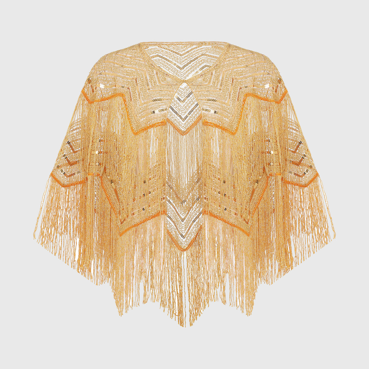 Shop 1920s Shawls - Swaying Fringe Beaded Flapper Shawl | BABEYOND