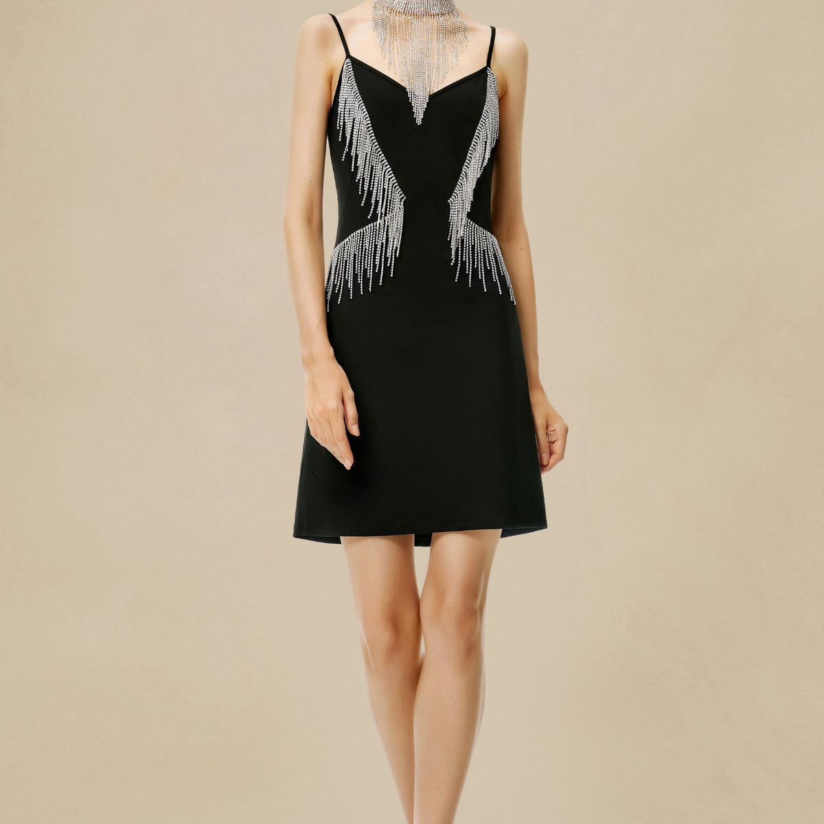 Shop 1920s Dresses - Crystal Fringe Flapper Dress | BABEYOND