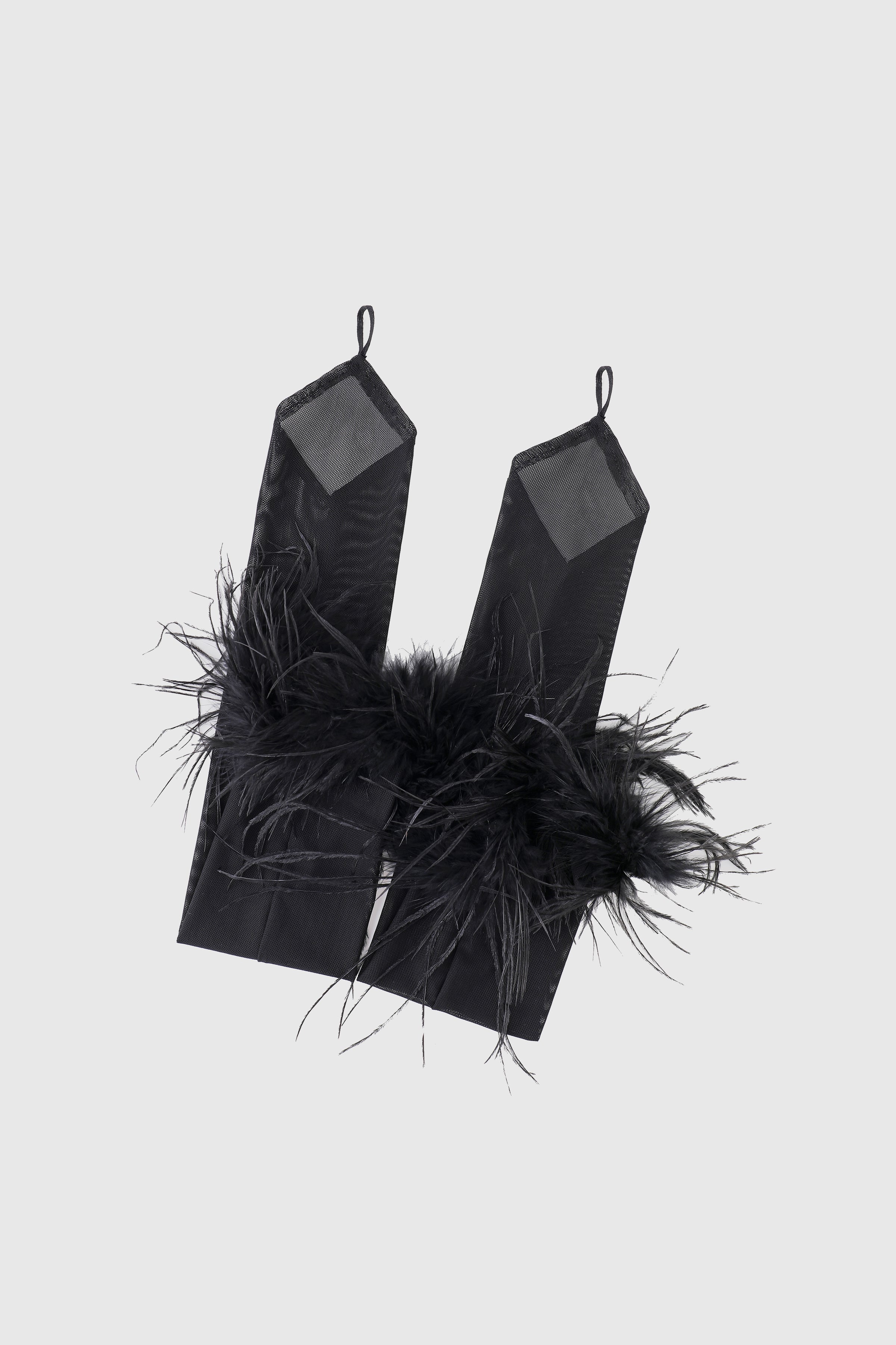 Shop 1920s Gloves - 19'' Finger Loop Feather Gloves | BABEYOND